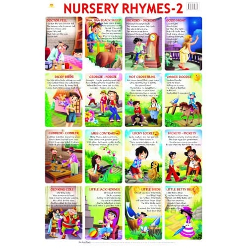 CHART LRG NURSERY RHYMES 2 75X50CM - Discount Cash and Carry